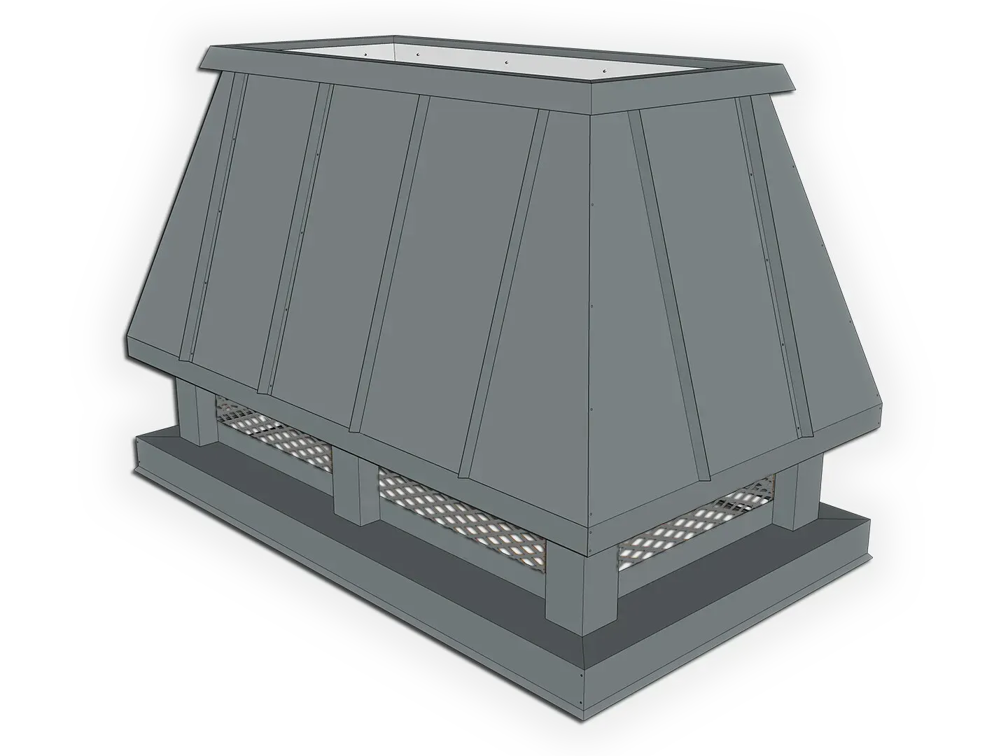 Standing Seam Roof Chimney Cap / Shroud | KM Sheet Metal